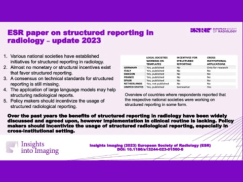 ESR Paper on Structured Reporting in Radiology—Update 2023